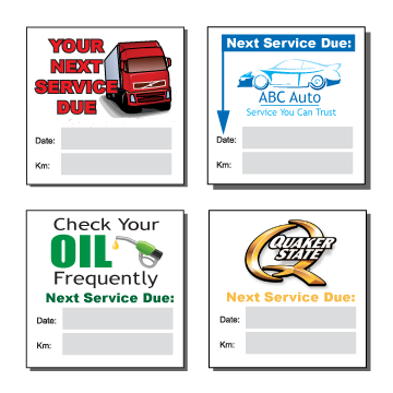 Oil Change Stickers | Custom Oil Change Stickers | Full Color | Print1 CA